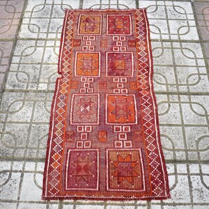 Fabulous Antique Cicim Kilim Rug, 17'' X 37'' Anatolian Sivrihisar ...