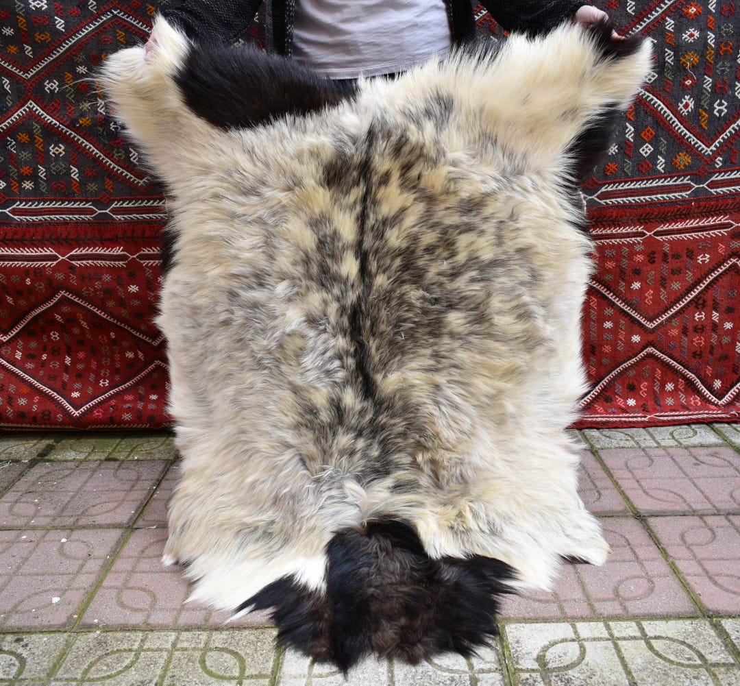 Angora Goat Leather Goatskin Fur, 2 X 3 Ft, Pelt Hide 100% Natural Goat ...