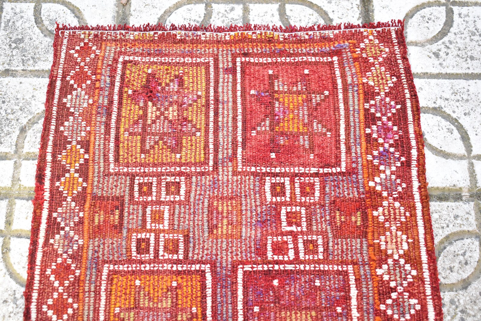 Fabulous Antique Cicim Kilim Rug 17'' x 37'' | Etsy