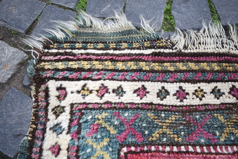 Terrific Antique Turkish Fragment Rug 28'' X - Etsy