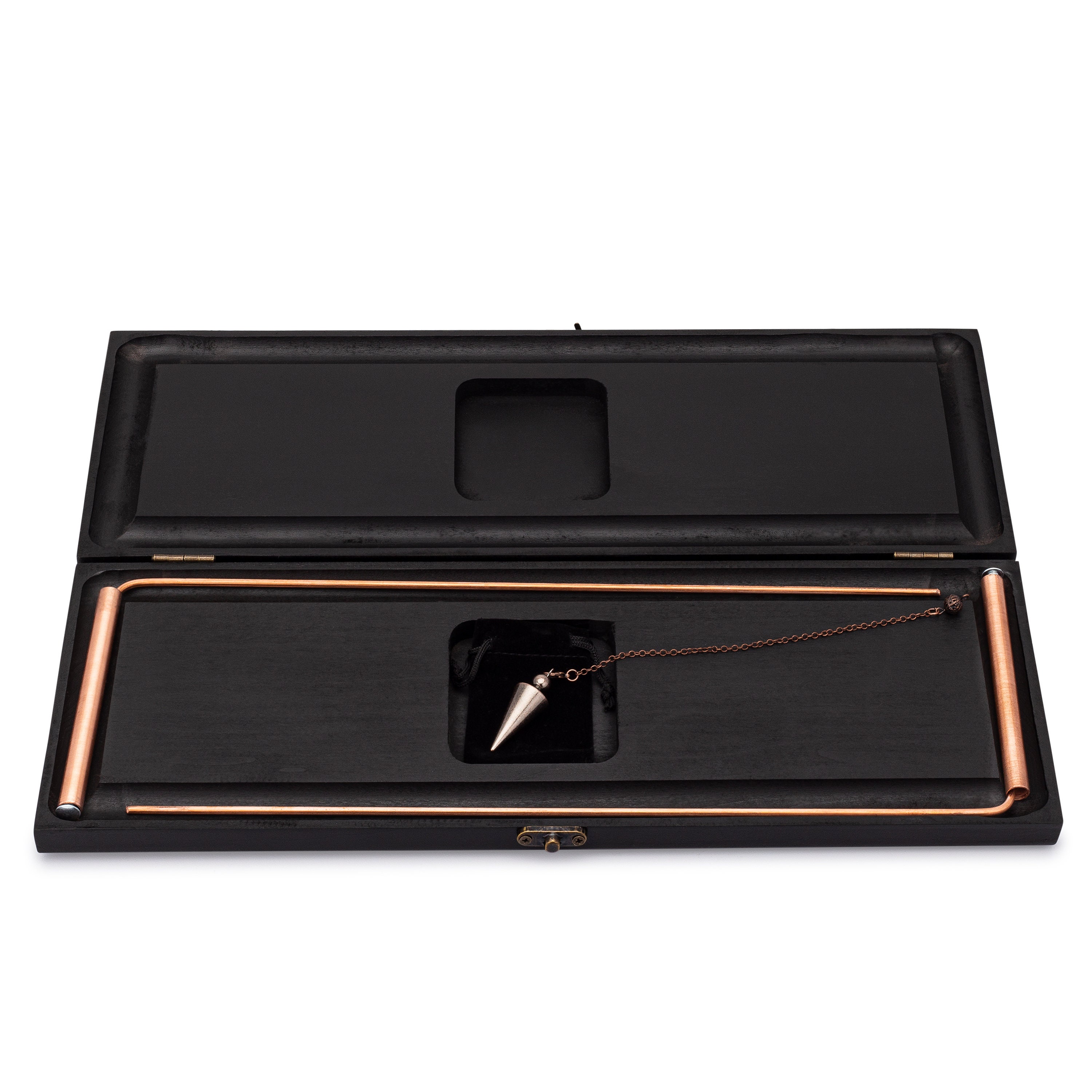 Copper Dowsing Rods and Copper Pendulum in WOOD CASE | Divining Rods ...