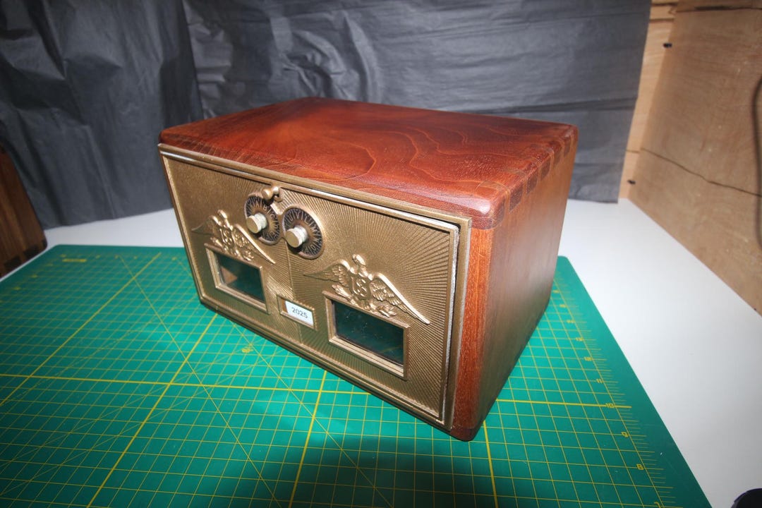 Box 2025 Made With Solid Mahogany Wood Dovetail Size 3 Vintage ...