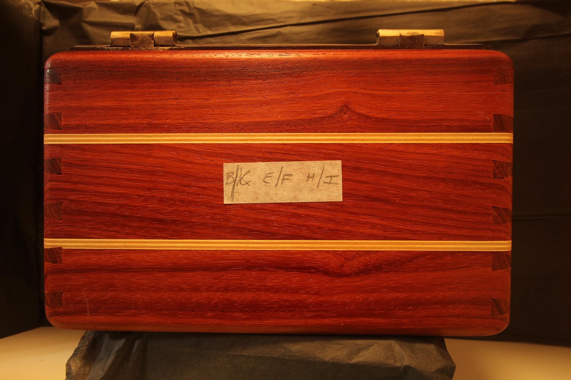 Box 2024 Made With Rare Padauk & Birch Wood Dovetail Size 3 Vintage ...