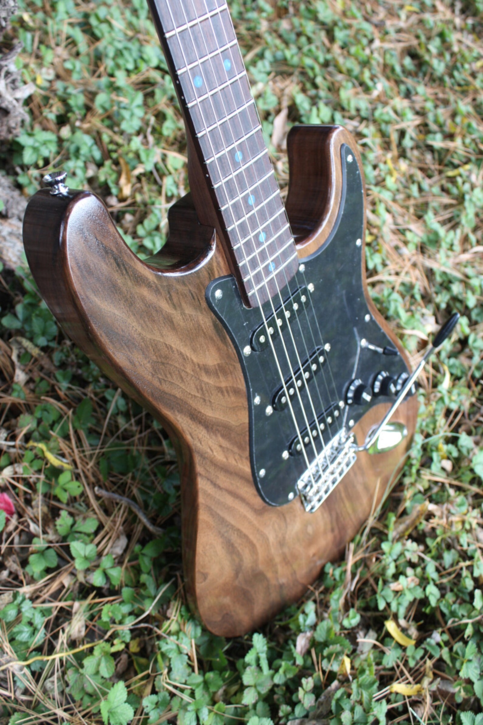 Custom Strat-style electric guitar. Dubova Custom Guitar. | Etsy