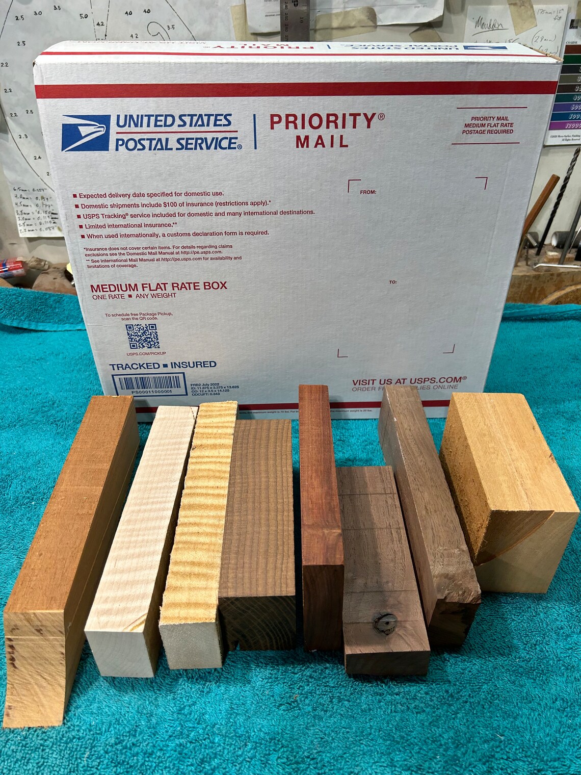 Wood Cutoffs , Flat Rate Box, Craft Wood, Wood Turning Blanks - Etsy