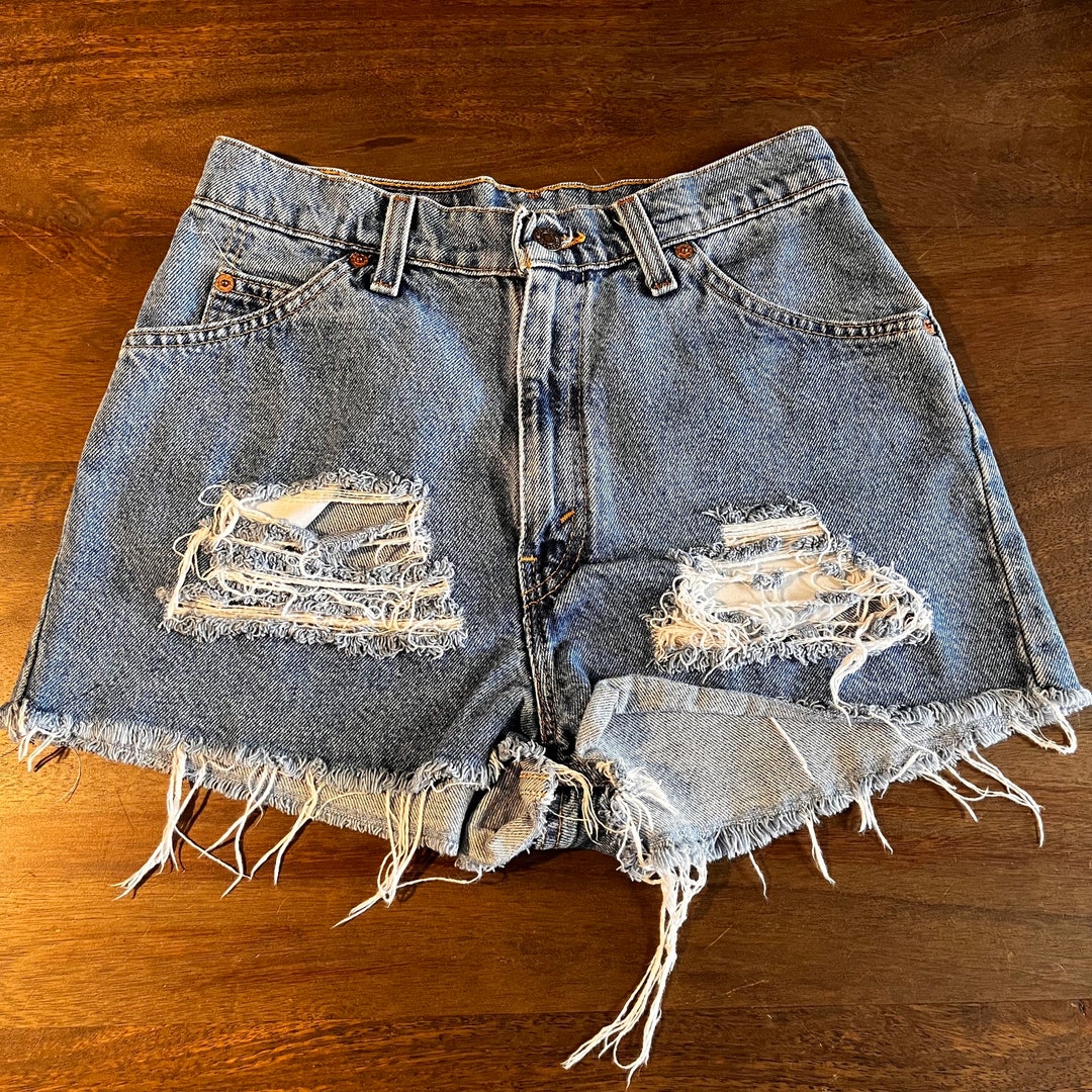 Vintage 1990s Levis 512 Orange Tab Cutoff Jean Shorts Size 11 - Etsy