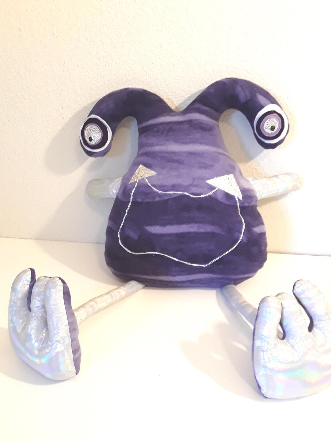 Purple Space Alien Monster Plush Pillow - Etsy