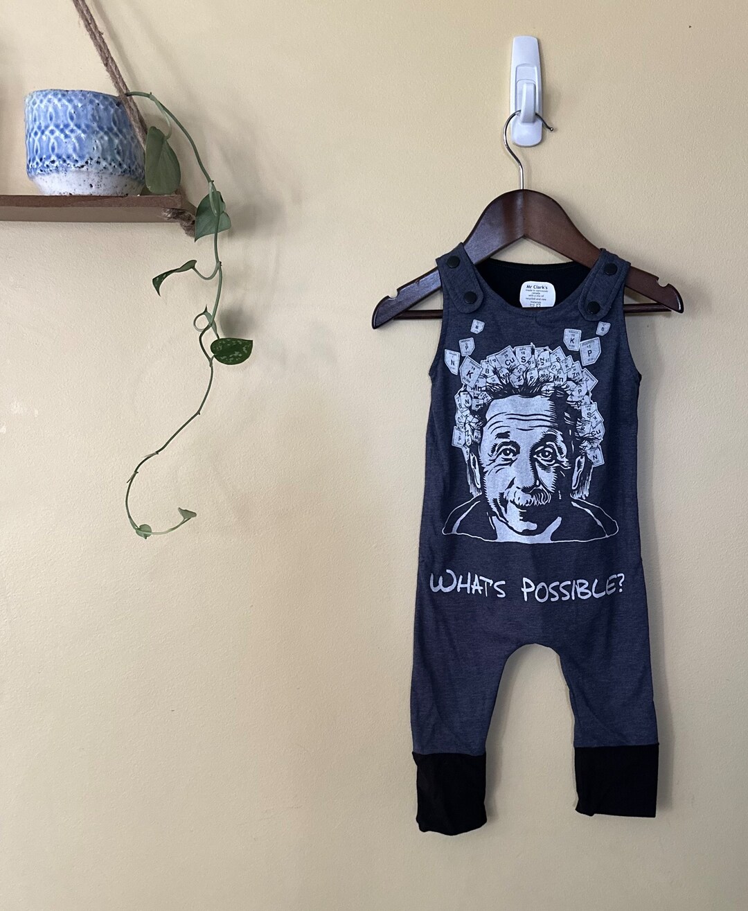 Albert Einstein Upcycled Romper - Etsy