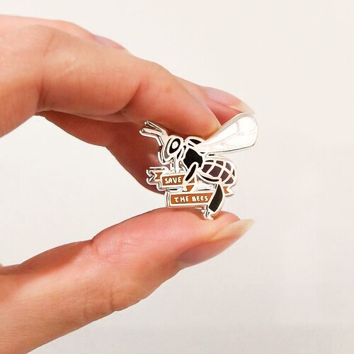 Bee Enamel Pin - Etsy