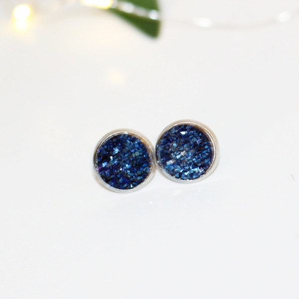 Blue Stud Earrings - Etsy