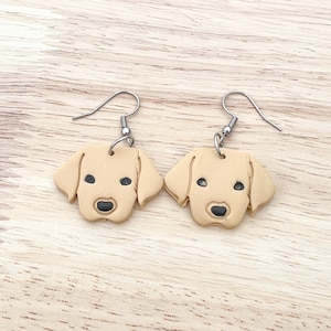 Yellow Lab Dog Earrings, Golden Retriever Dog Earrings, Dog Mom Gift ...