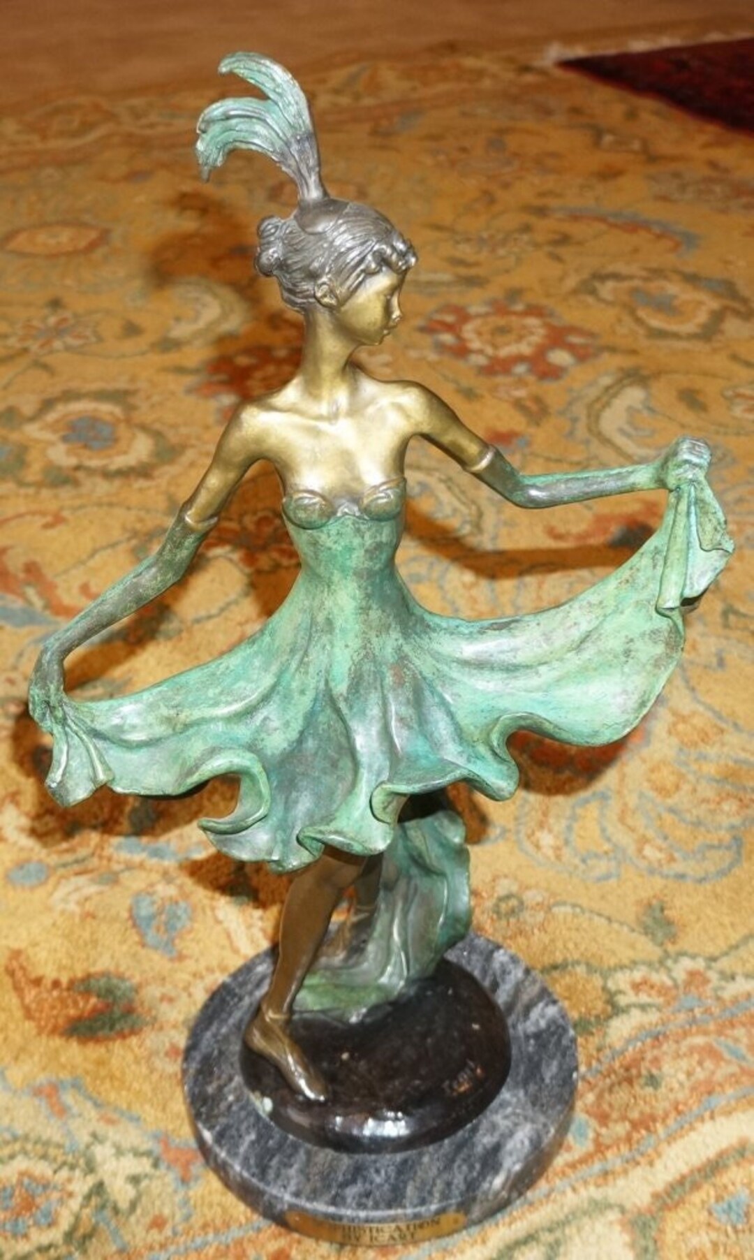 Vintage Signed Louis Icart Bronze Sculpture Statue "sophistication ...