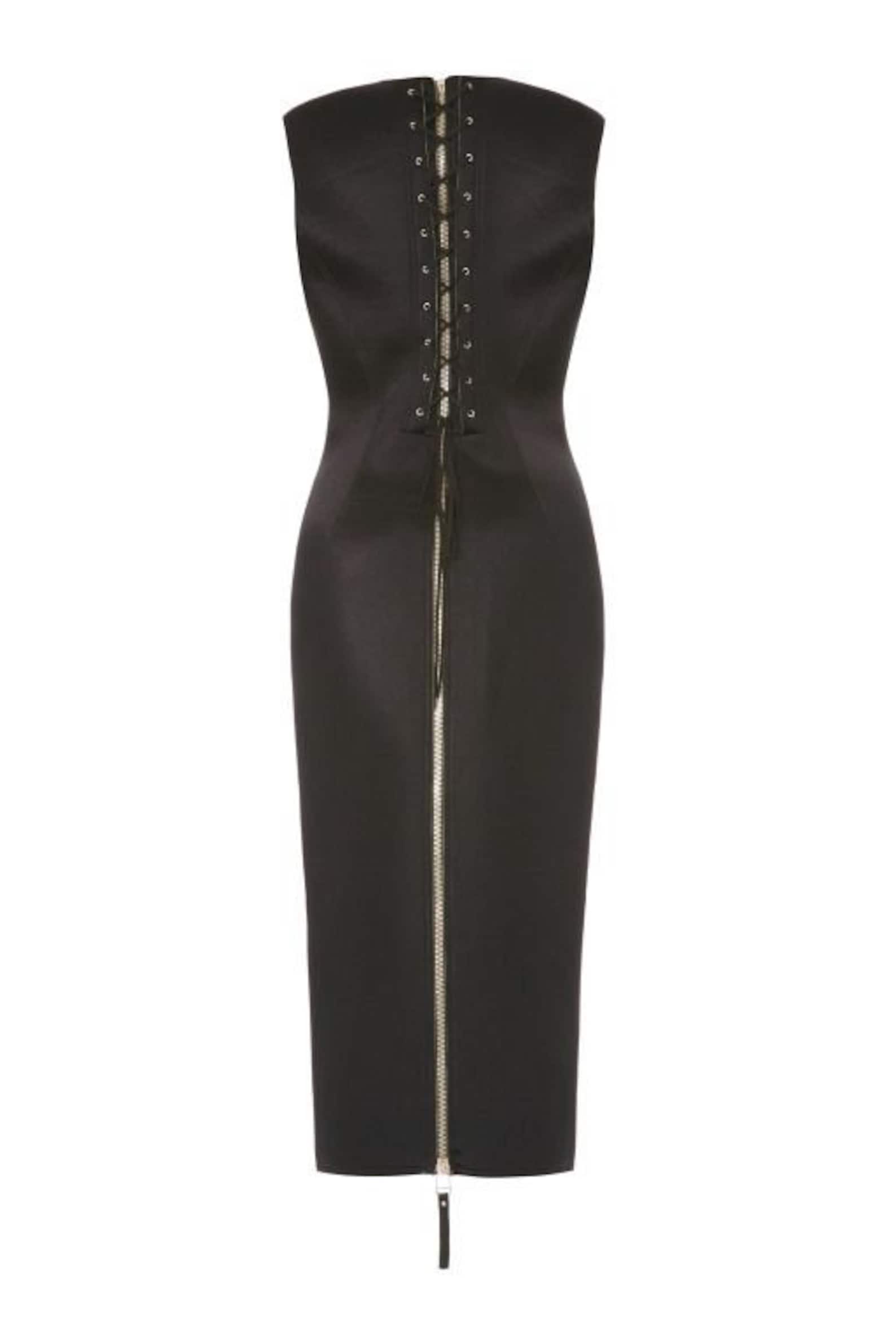 Authentic Vintage Jean Paul GAULTIER Lace up Corset Wetsuit Gown ...