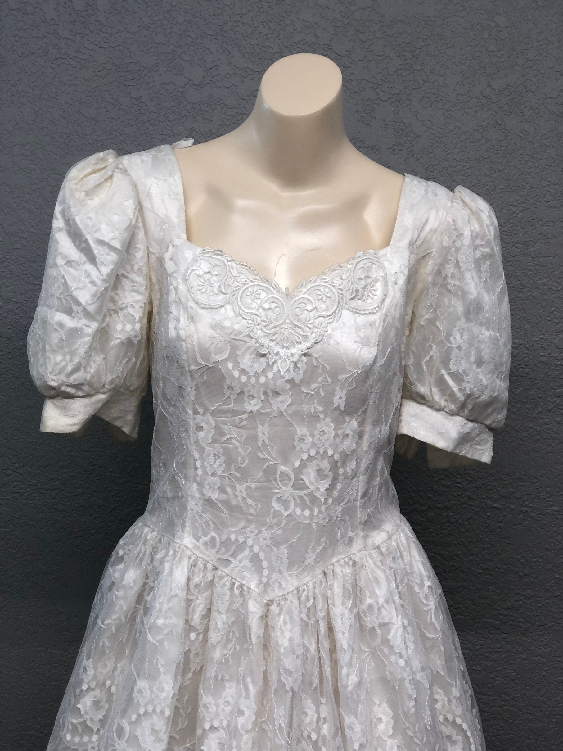 Vintage 80s Gunne Sax Lace Prom Dress: Victorian Bridal Gown - Etsy