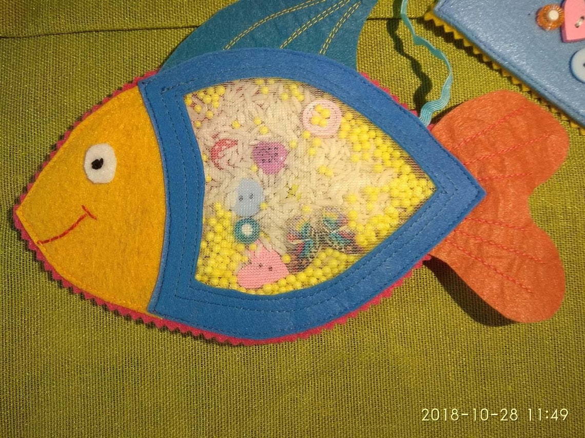 Fish Spy Bag-i Spy Bag-fish-blue Fish-busy Bag-eye Spy Game-educational ...
