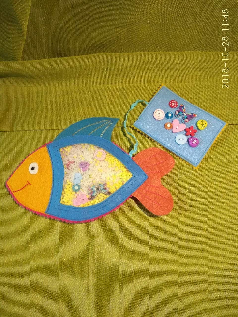 Fish Spy Bag-i Spy Bag-fish-blue Fish-busy Bag-eye Spy Game-educational ...