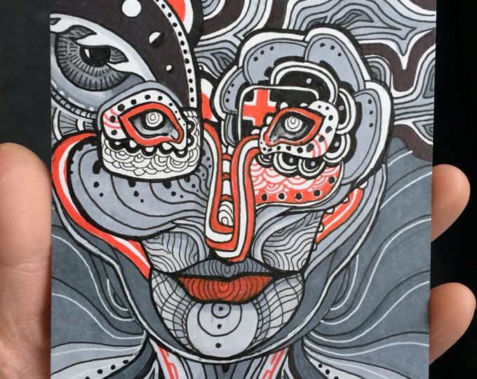 Original Art, Trippy Drawing, Surreal Drawing, Psychedelic Art - Etsy
