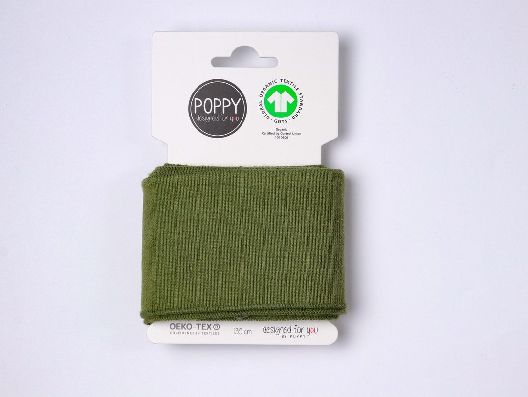 Cuff Me Ready-made Cuffs Knitted Cuffs in Plain Olive Green 7 X 135 Cm ...