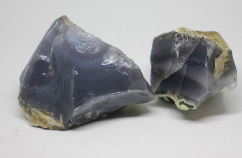Blue Gray Agate Rough Raw Stone | Etsy