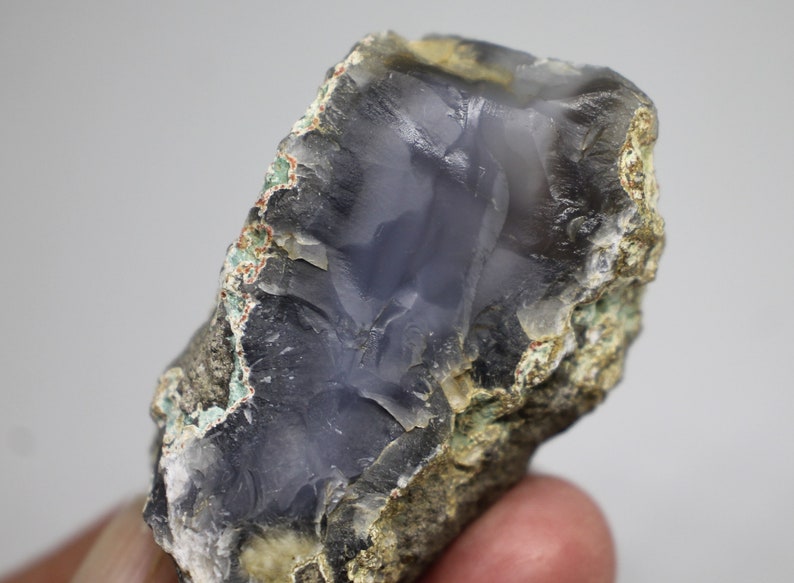 Blue Gray Agate Rough Raw Stone - Etsy UK