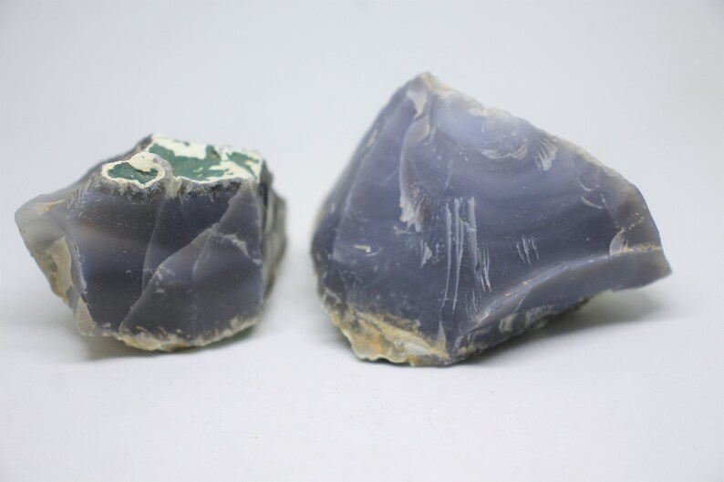 Blue Gray Agate Rough Raw Stone - Etsy UK