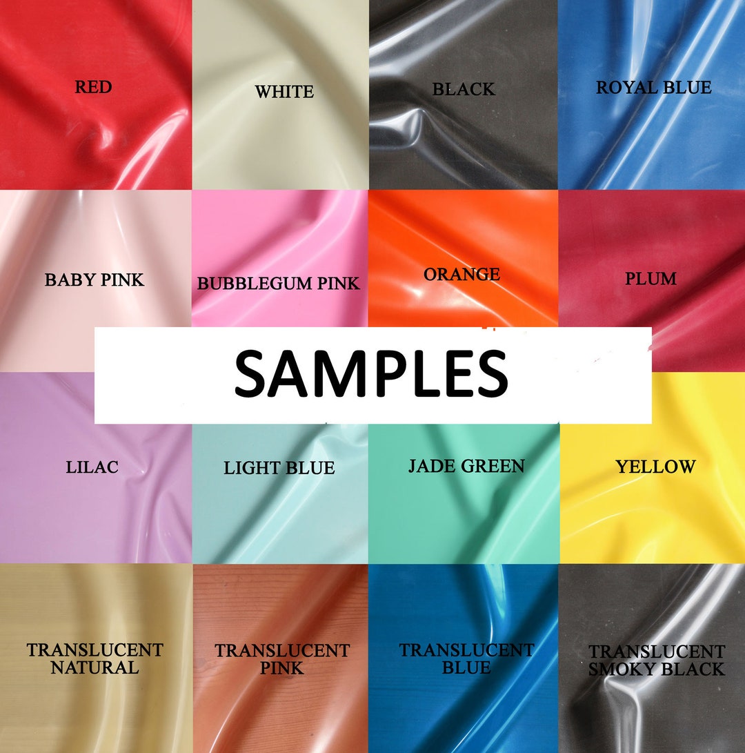Latex Fabric Sample Pack by Radical Rubber - Our Full Range - Worldwide ...