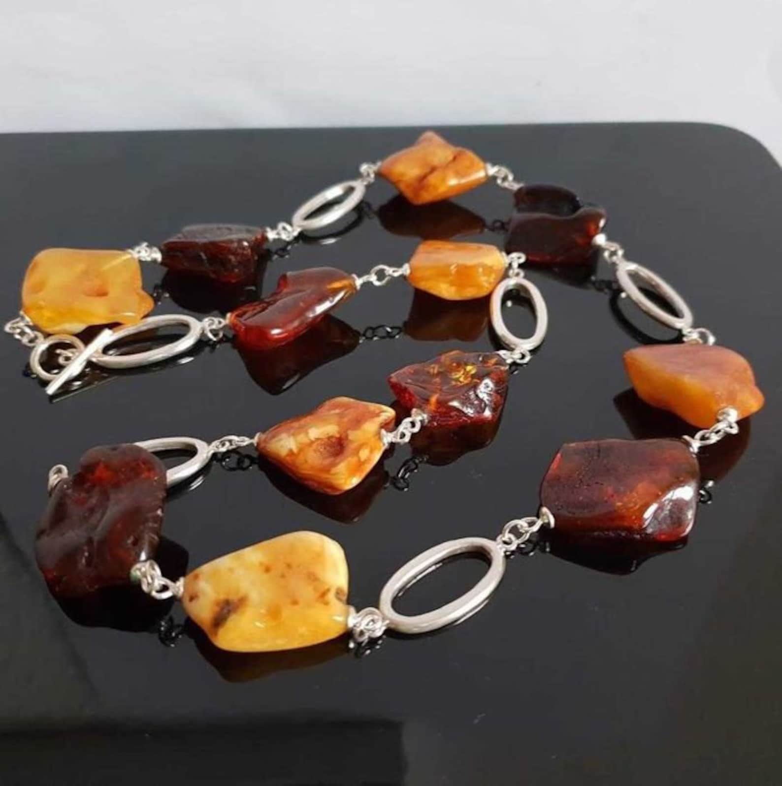 Genuine Natural Baltic Amber Beads Necklace Limited Edition No Pressed ...