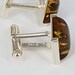 Elegant Rectangular Cufflinks for Men - Natural Baltic Amber - Silver ...