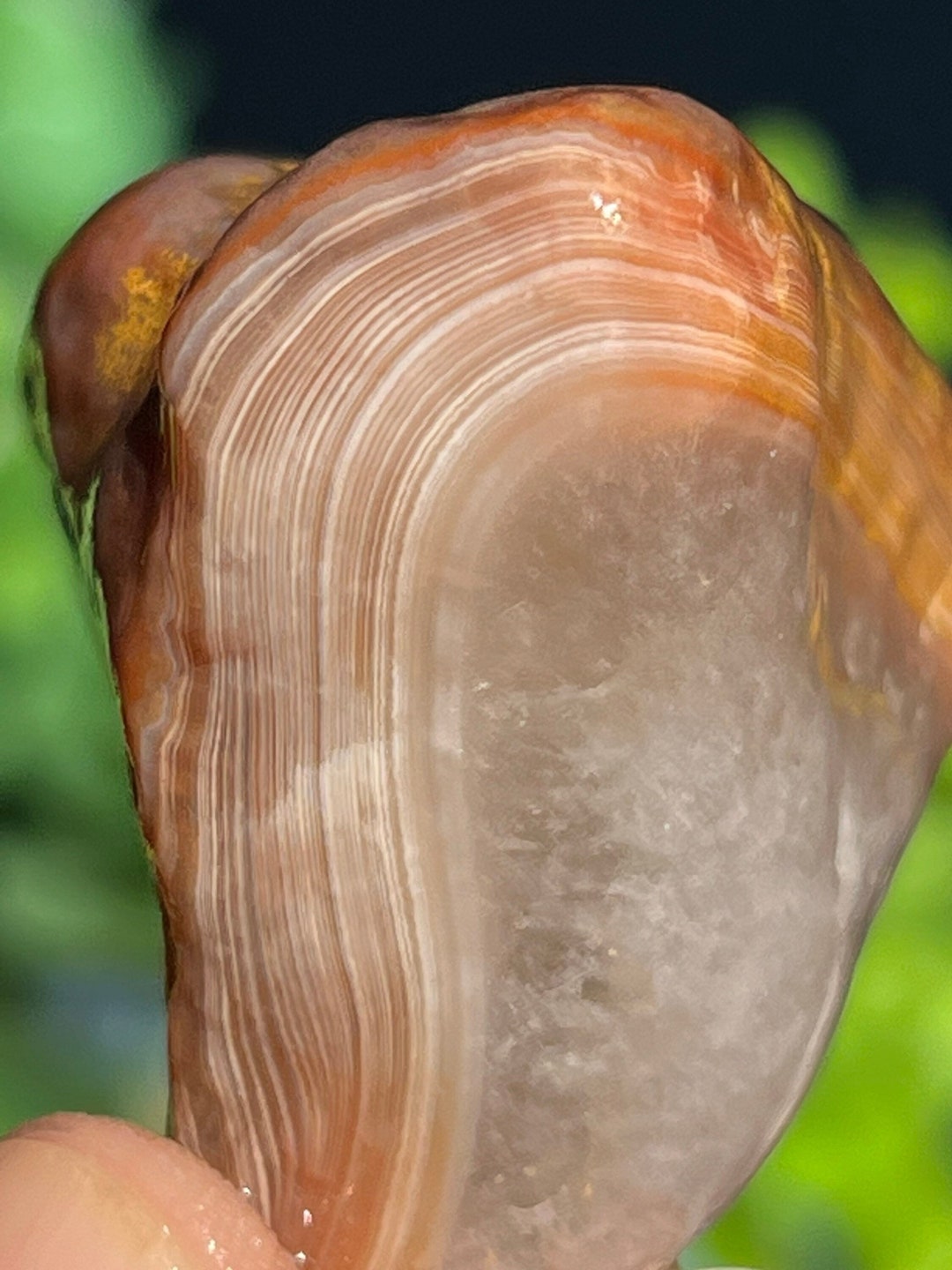 Lake Superior Agate Red White Tubes Parallax Shadow Banding 1.73 Oz - Etsy