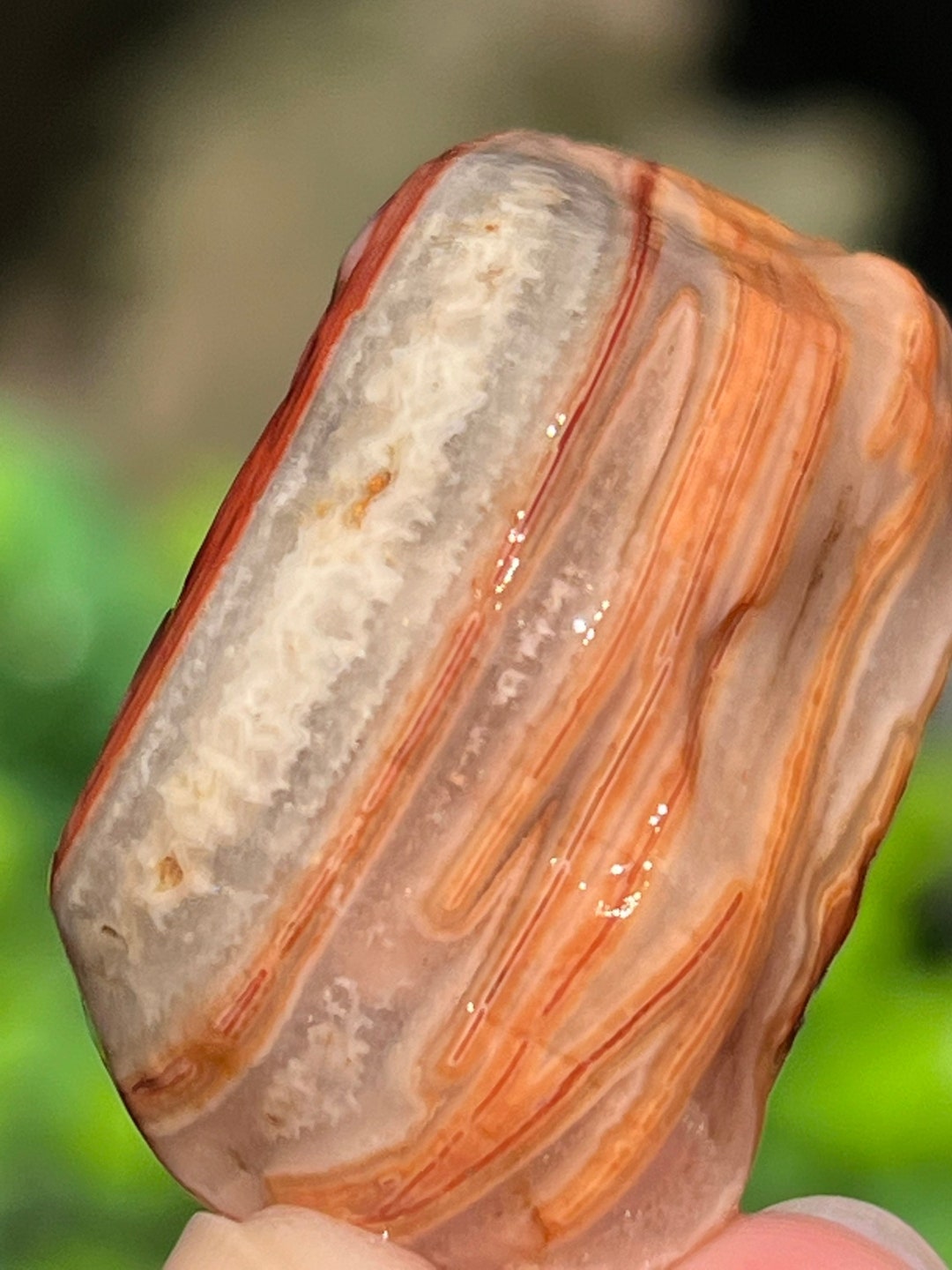 Lake Superior Agate Pink Peach Tubes Floater Banding .8 Oz - Etsy