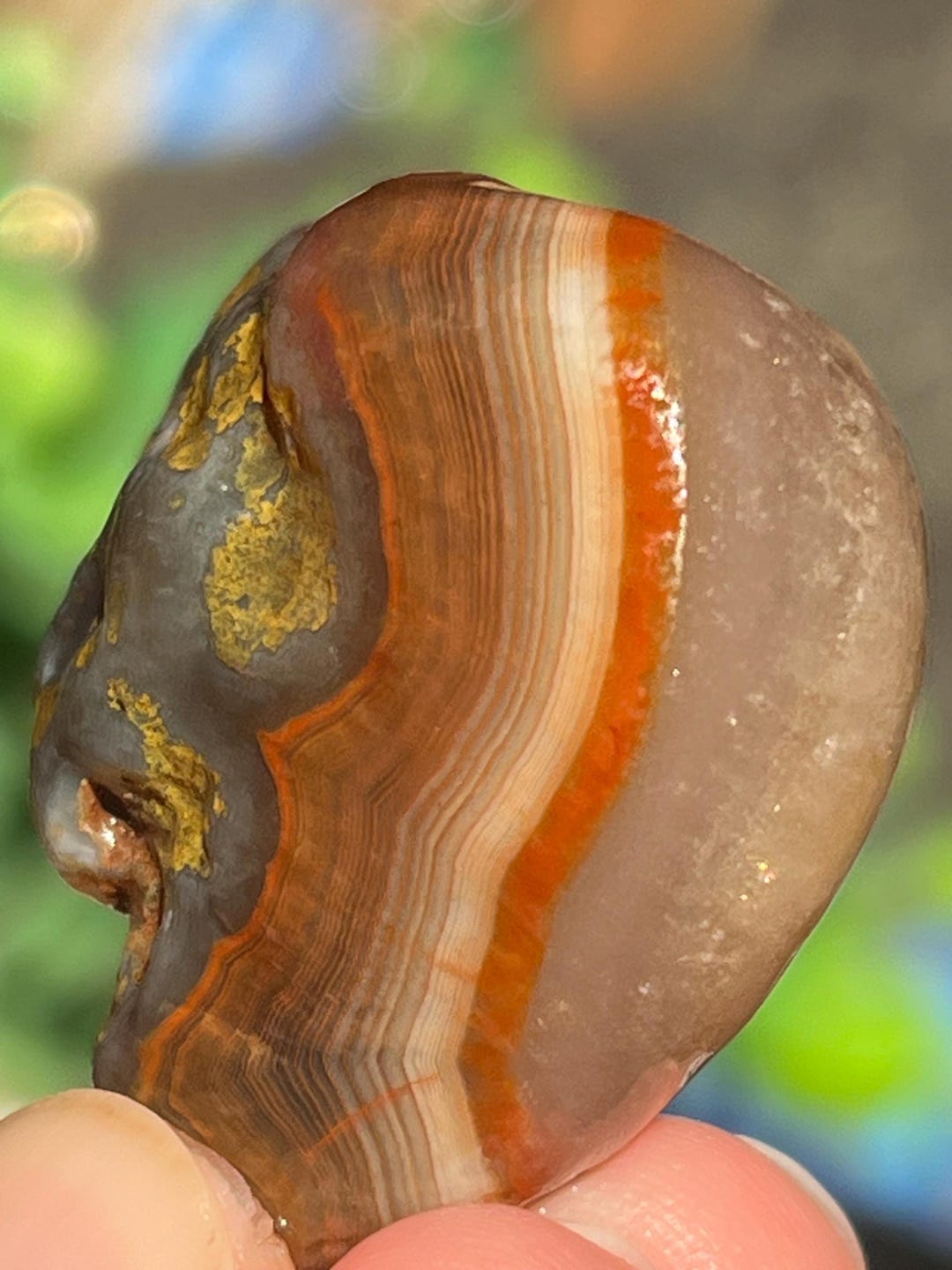 Lake Superior Agate Red White Blue Tubes Crystal Banding 1.1 Oz - Etsy