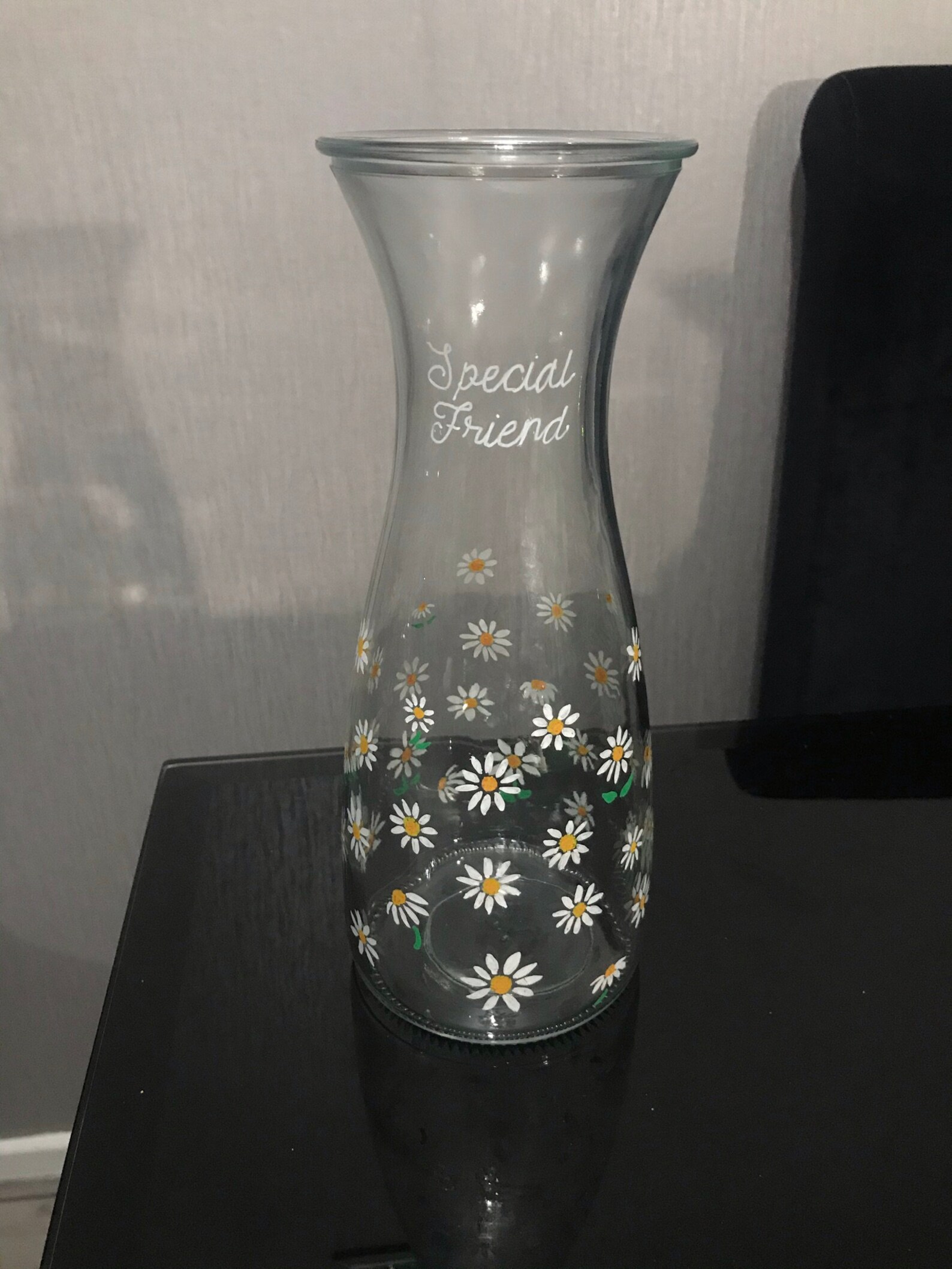 Beautifully handcrafted daisy glass vase can be personalised | Etsy