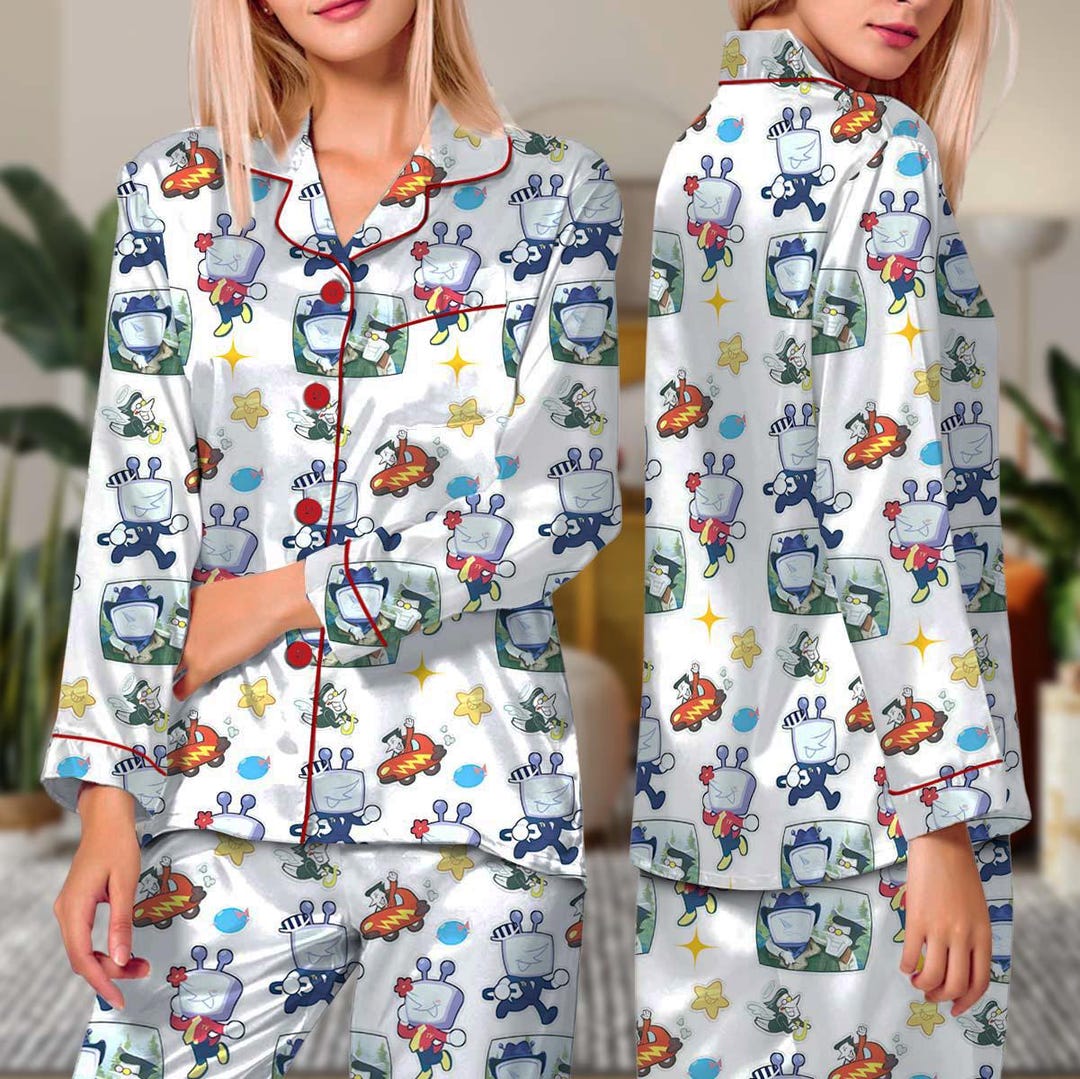 Tenna Deltarune ITS TV TIME Game Pajamas Set Short, Dtg Video Game ...