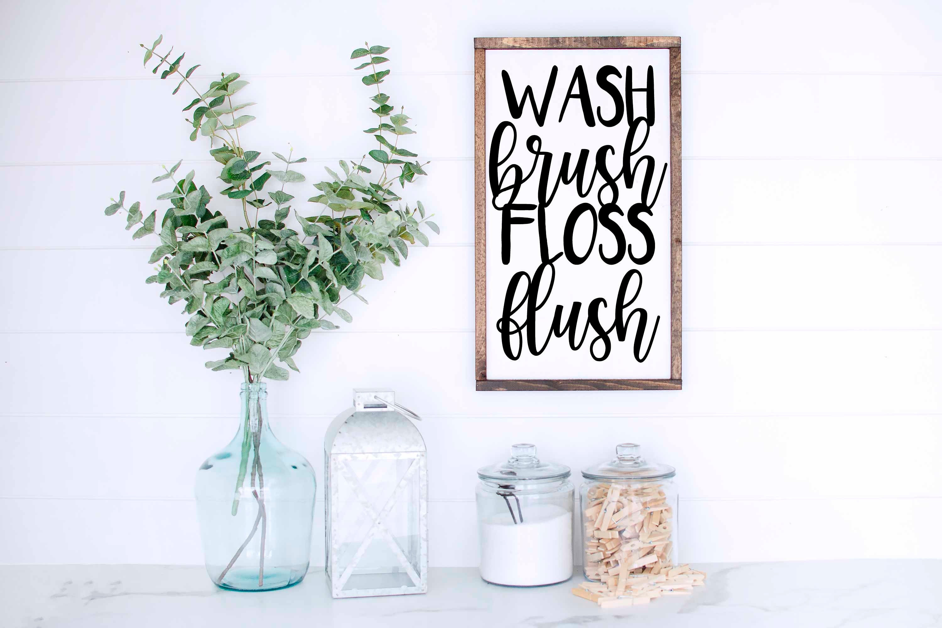 Wash Brush Floss Flush Svg Bathroom Svg Wash Room Svg - Etsy