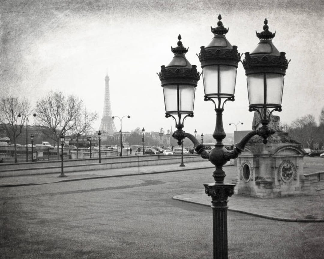 Paris Decor, Black and White Photography, Paris Wall Art, Eiffel Tower ...