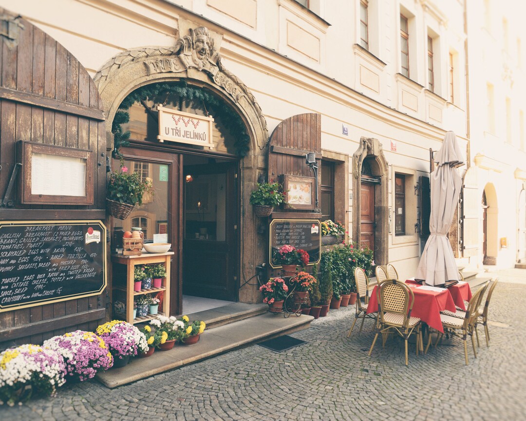 Prague Restaurant Photography Print, Travel Decor, Czech Republic ...