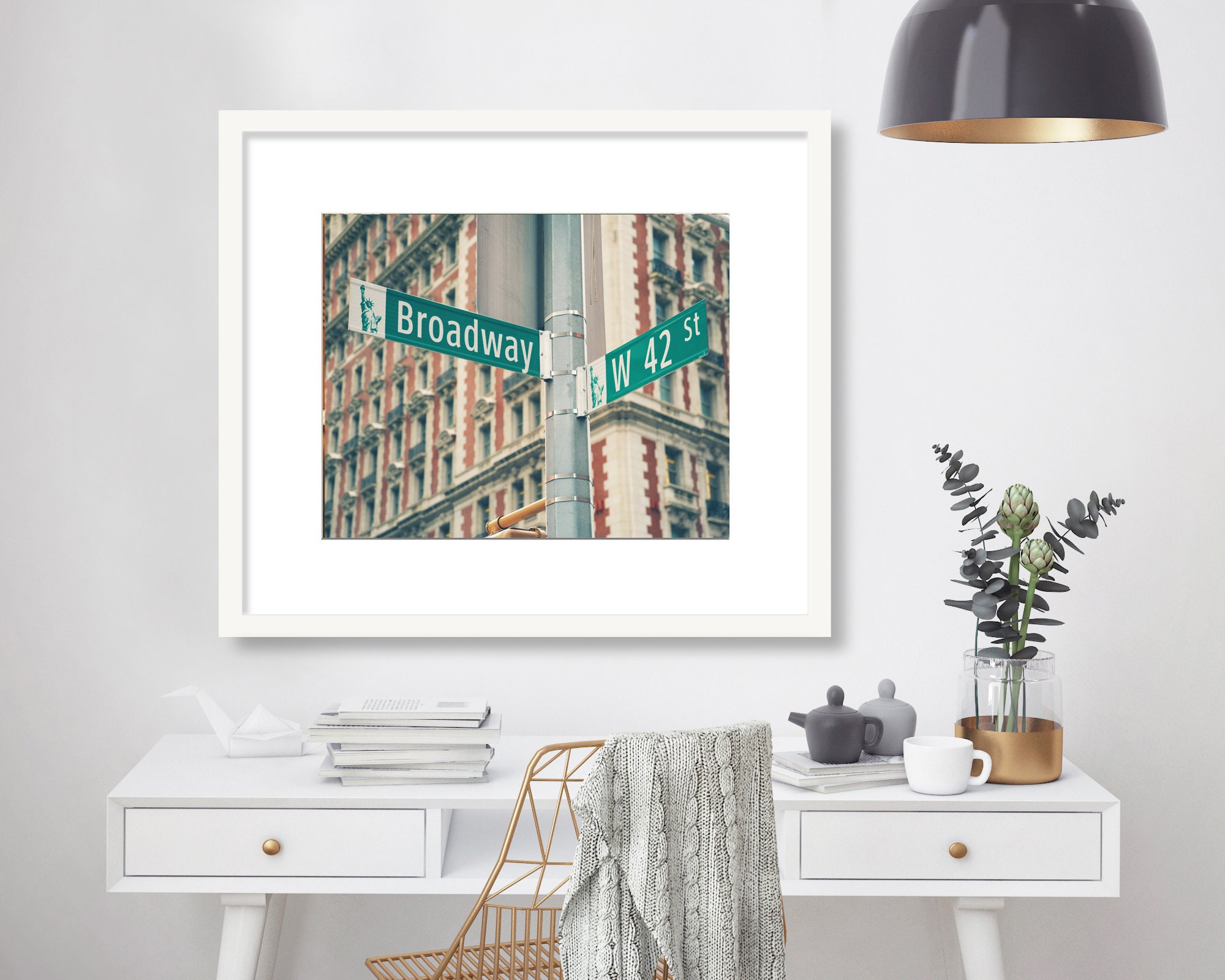 Broadway New York Wall Art Theater Lovers Gift Black and | Etsy