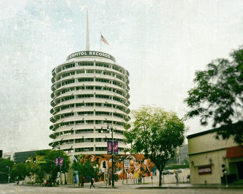 Los Angeles Photography Print, Capitol Records, Hollywood, California ...