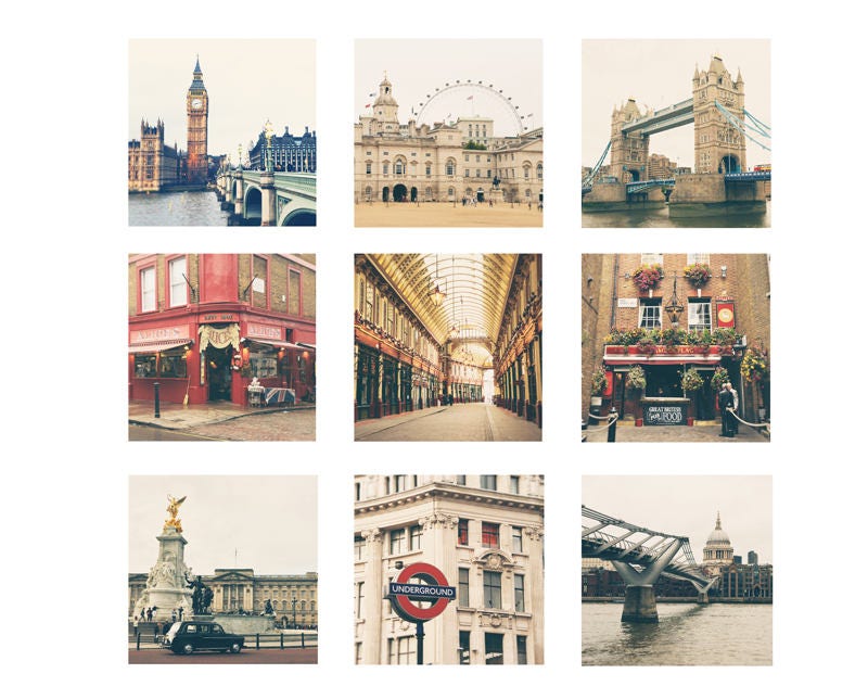 London Prints London Gallery Wall Art Big Ben Tower Bridge - Etsy Australia