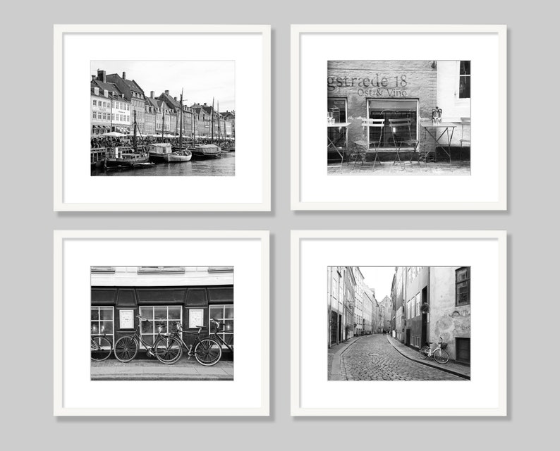 Copenhagen Photography Print Set Black and White Photography - Etsy
