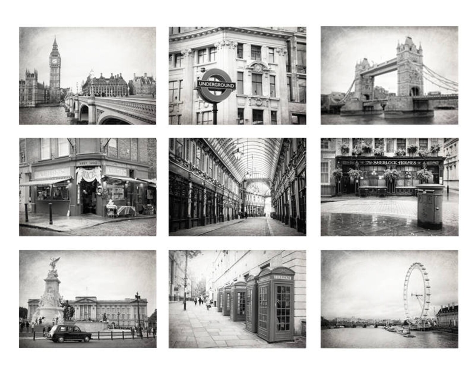 London Prints London Wall Art London Print Set Gallery - Etsy