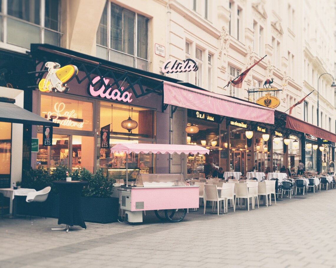 Vienna Print Aida Cafe Pastry Shop Viennese Coffee Travel - Etsy