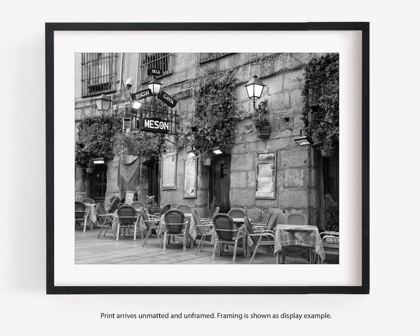 Spain Madrid Print Spanish Kitchen Decor Black and White - Etsy