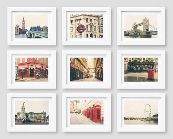 London Prints London Wall Art London Print Set Gallery - Etsy