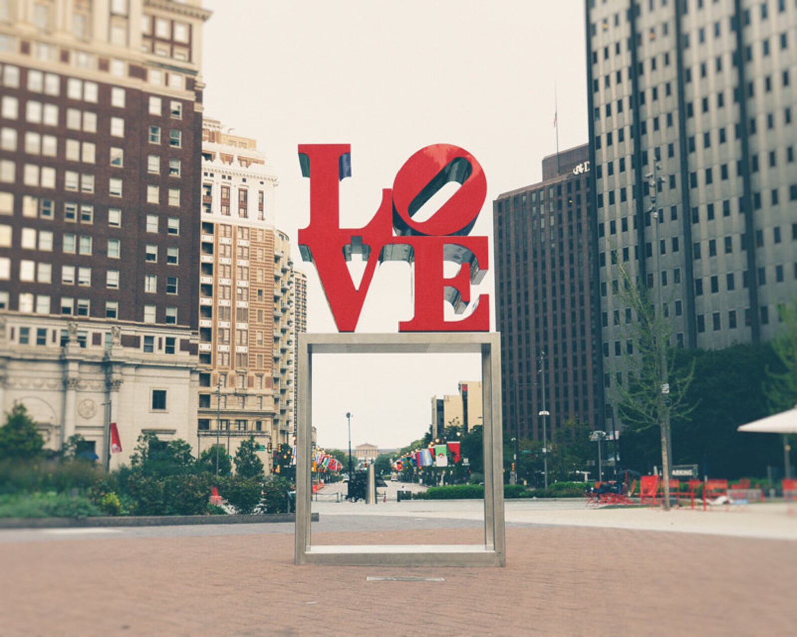Love Park, Philadelphia Print, Black and White Photography, Philly Wall ...