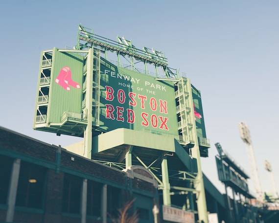 Boston Red Sox Fenway Park Baseball Wall Art Print - Etsy