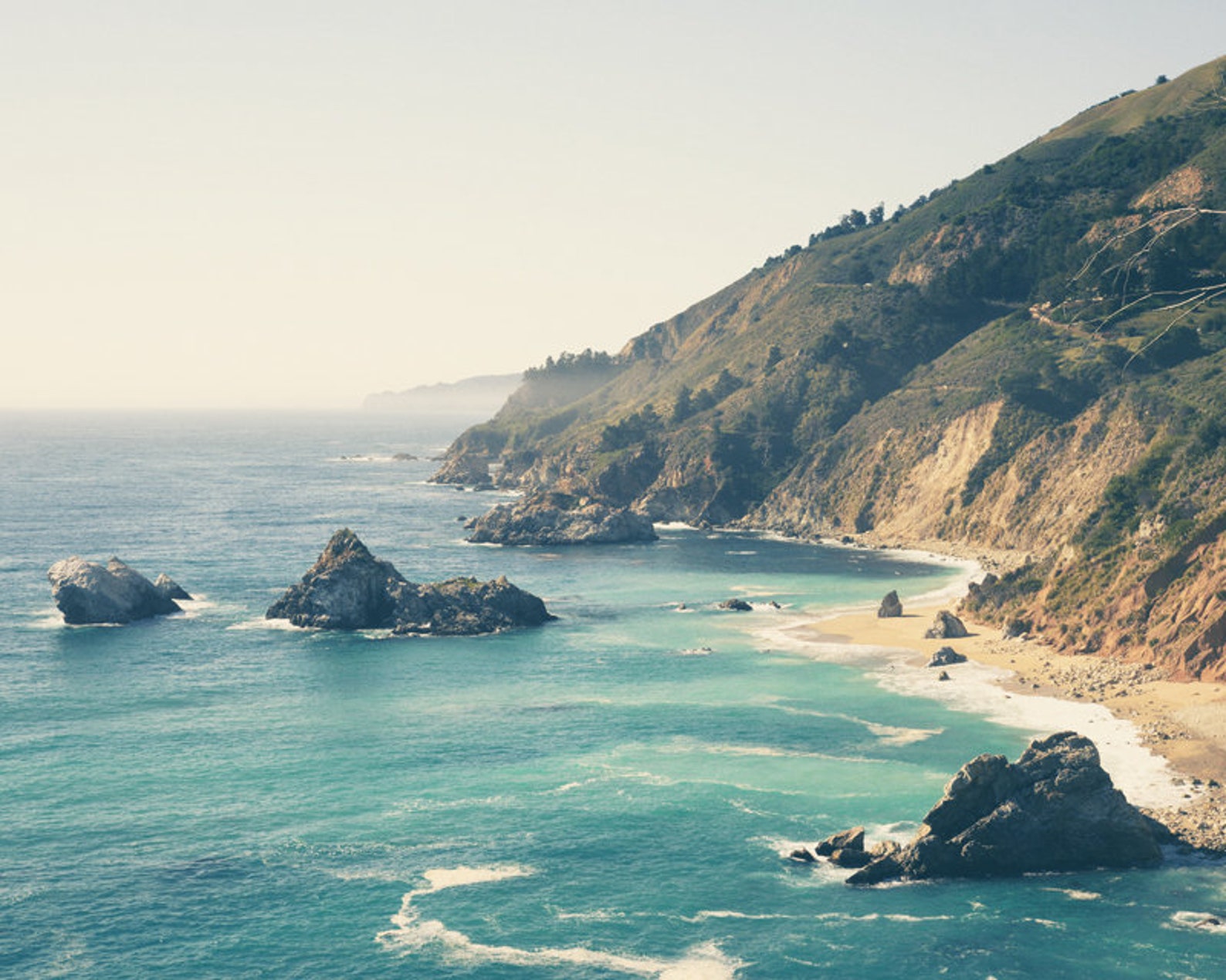 Big Sur California Coast Wall Art Print Set, Pacific Coast Highway ...