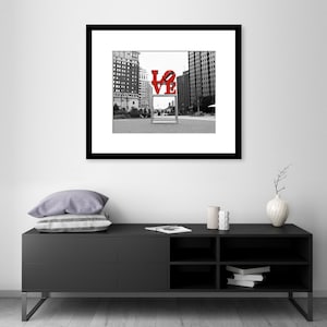 Love Park, Philadelphia Print, Black and White Photography, Philly Wall ...