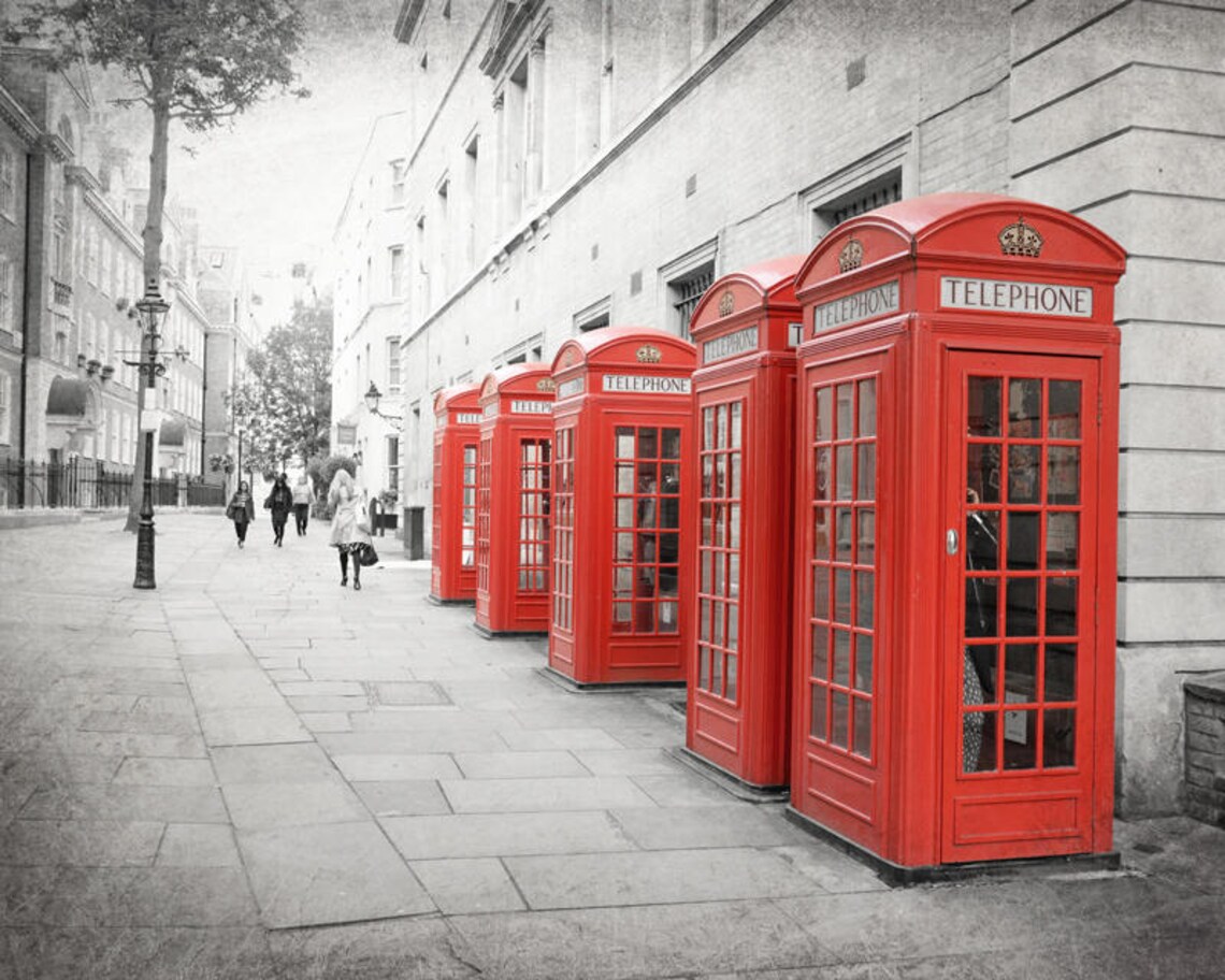 London Prints London Wall Art Set of 4 Prints Black and - Etsy