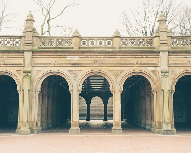 Bethesda Terrace Arches, Central Park Print, New York City, Black and ...